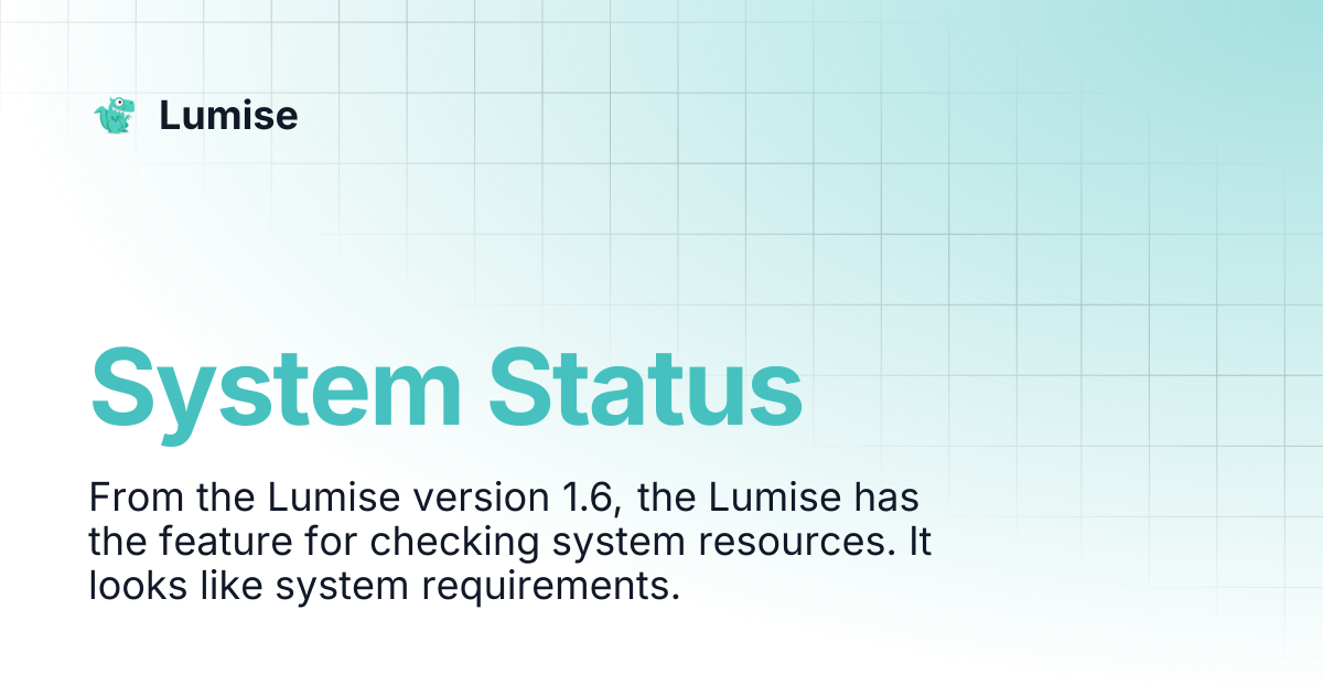 System Status | Lumise